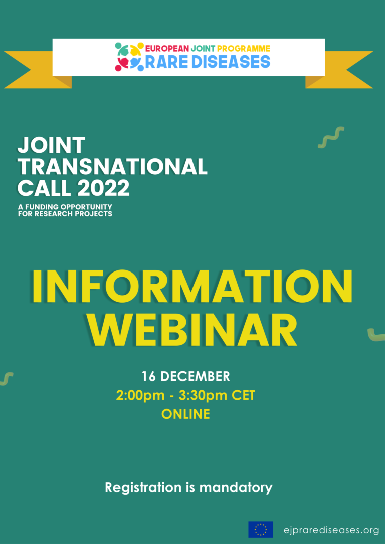 Information webinar on Joint Transnational Call 2022 – EJP RD ...